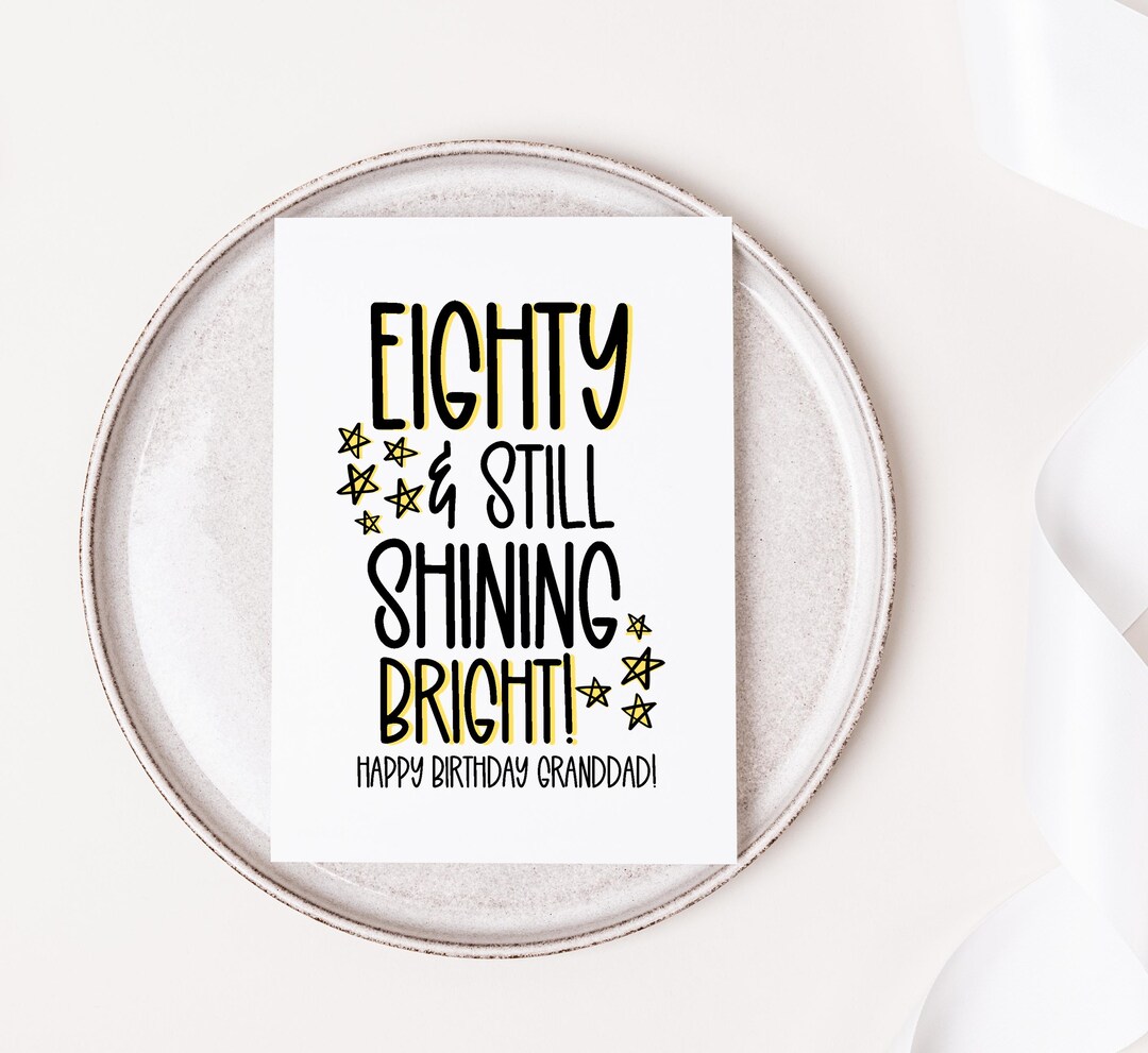 Personalised 80th Birthday Card, Eightieth Bday, for Mum Dad Happy ...