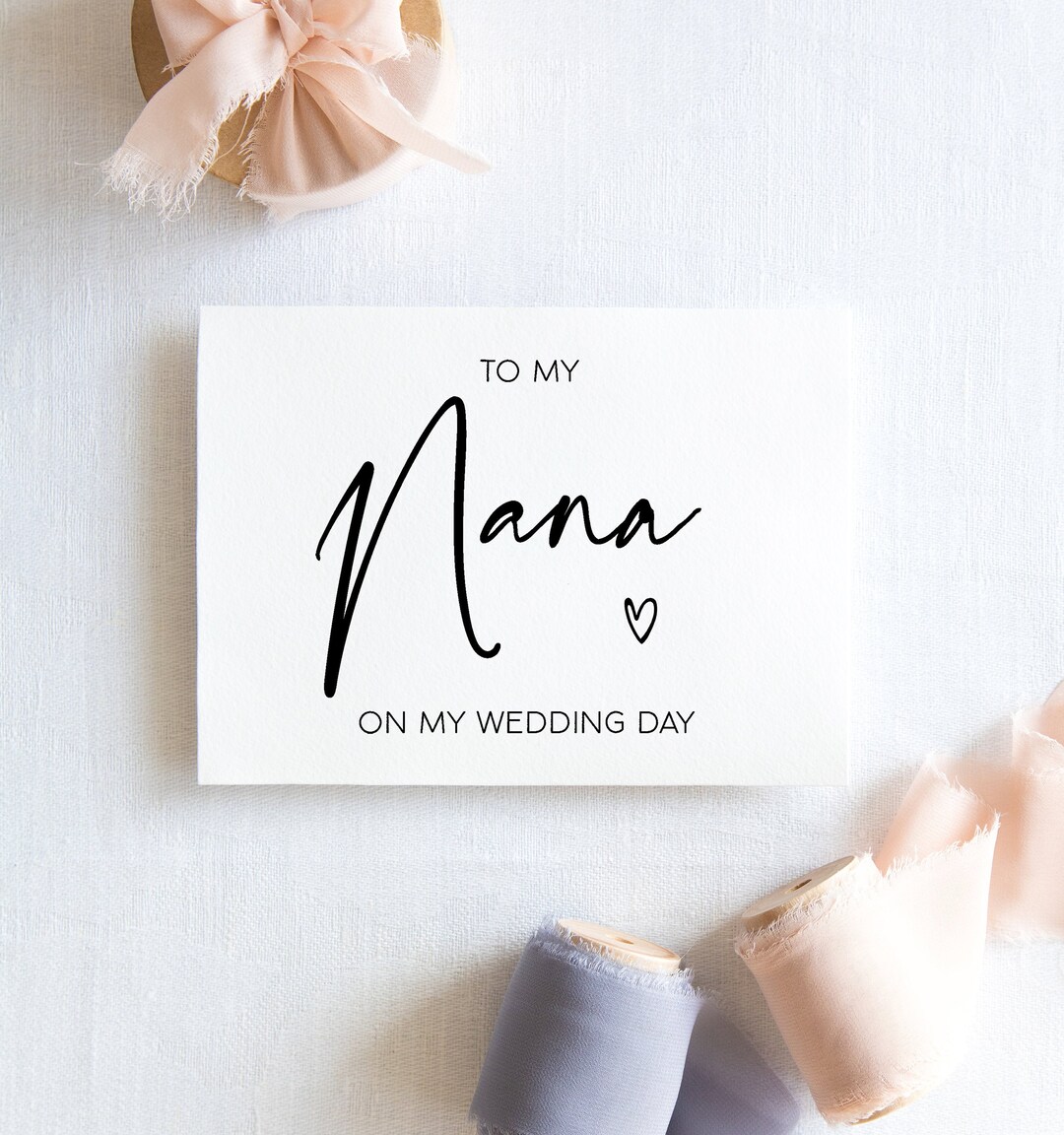 To My Nana on My Wedding Day, Card Nan of the Bride Card, Grandma of ...