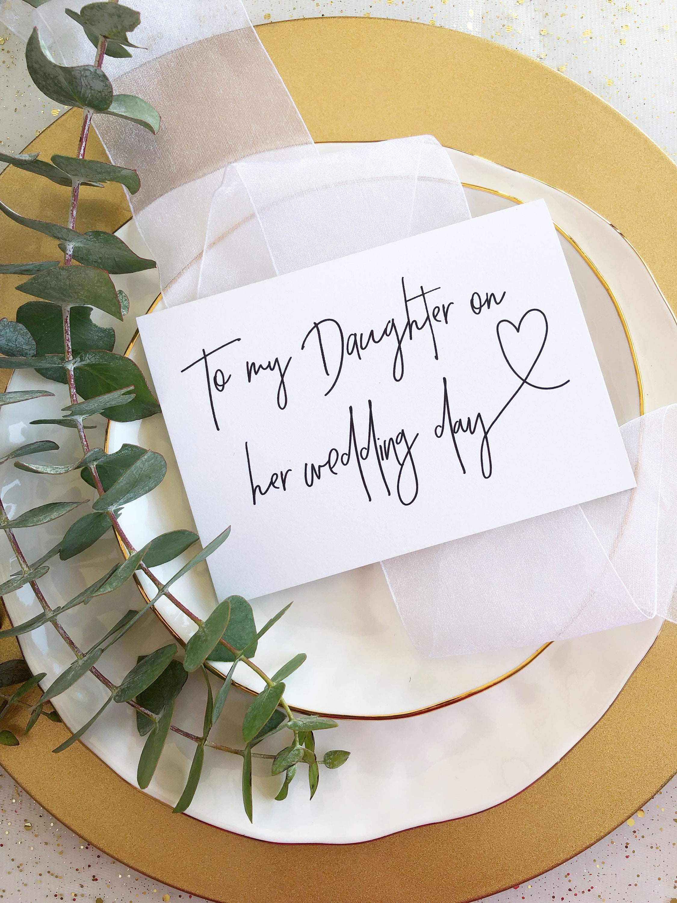 To My Daughter on Her Wedding Day Card Bride Gift From | Etsy
