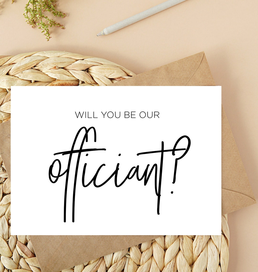 Will You Be Our Officiant, Wedding Officiant Request Card, Will You ...