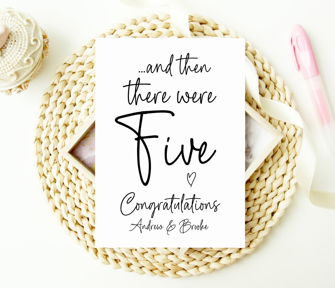 Custom Pregnancy Congratulations Having Baby Card, and Then There Were ...