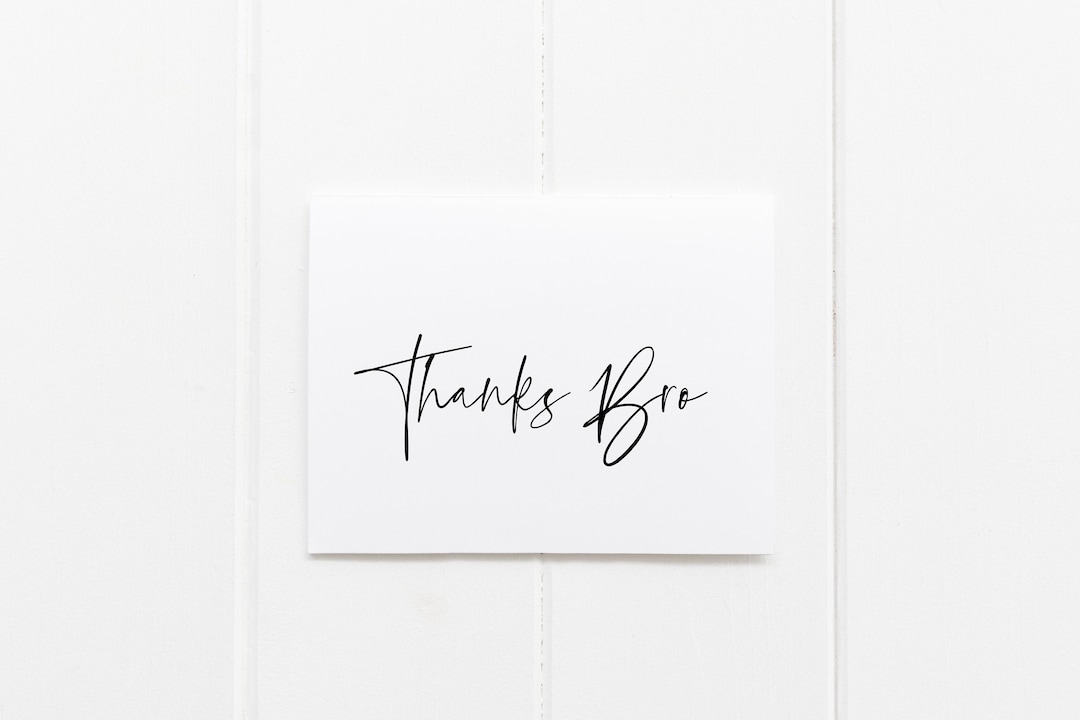 Thank You Thanks Bro Best Man Card, Groomsmen Gifts, Groomsman Gift ...
