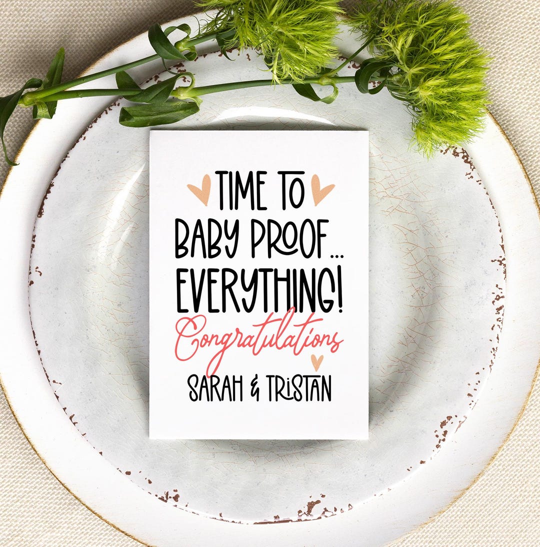 Funny Pregnancy Congratulations, Congrats Baby Proof Everything, New ...