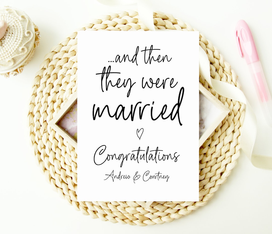 Congratulations Wedding Card, Bride and Groom Gift, Personalised Card ...