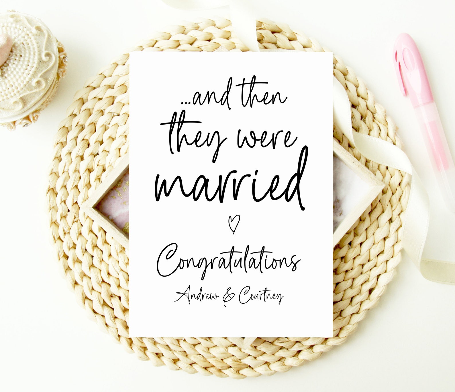 Congratulations Wedding Card, Bride and Groom Gift, Personalised Card ...