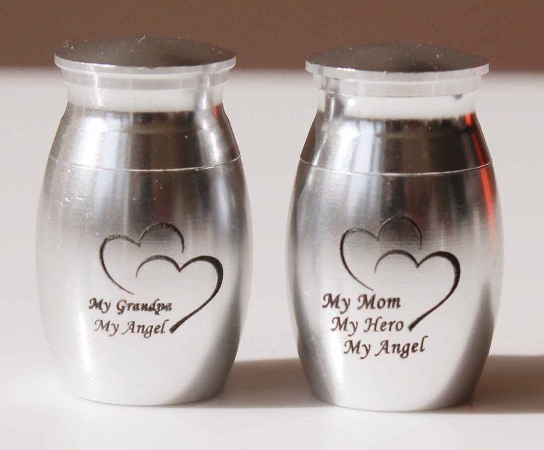 Small Stainless Steel Memorial Urn: Keepsake Ashes Container - Etsy