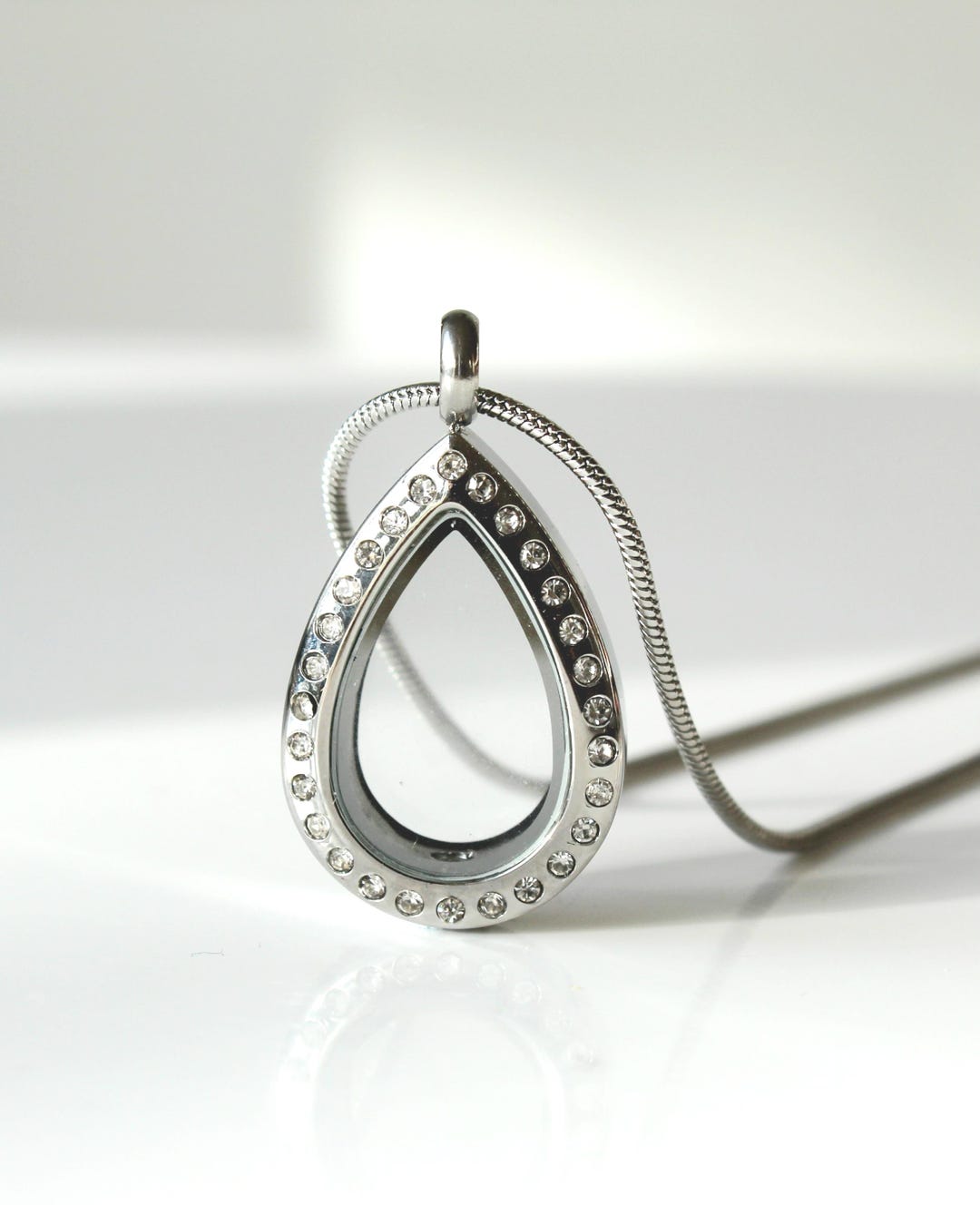 Rhinestone Teardrop Urn Necklace: Keepsake Cremation Jewelry - Etsy
