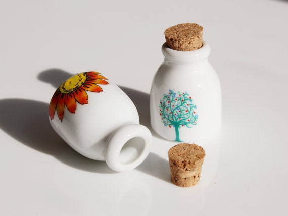 Small Ceramic Urn With Cork Top Ceramic Mini Urn Ashes - Etsy UK