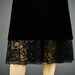 Customizable Black Lace Skirt Extender Slip, Dress Extender Slip SIZE ...