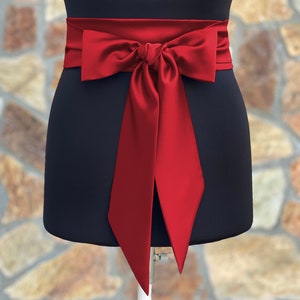 Plus Size Red Sash, Solid Red Sash Belt, Wedding Dress Sash, Dress Sash ...