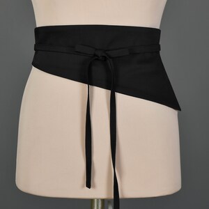 Black Obi Belt Black Wide Wrap Belt With Color Option - Etsy