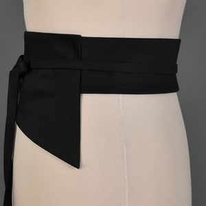 Black Obi Belt Black Wide Wrap Belt With Color Option - Etsy