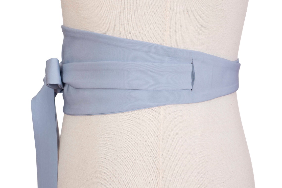 Light Blue Sky blue Obi Belt Sash Corset Wide Wrap Belt | Etsy