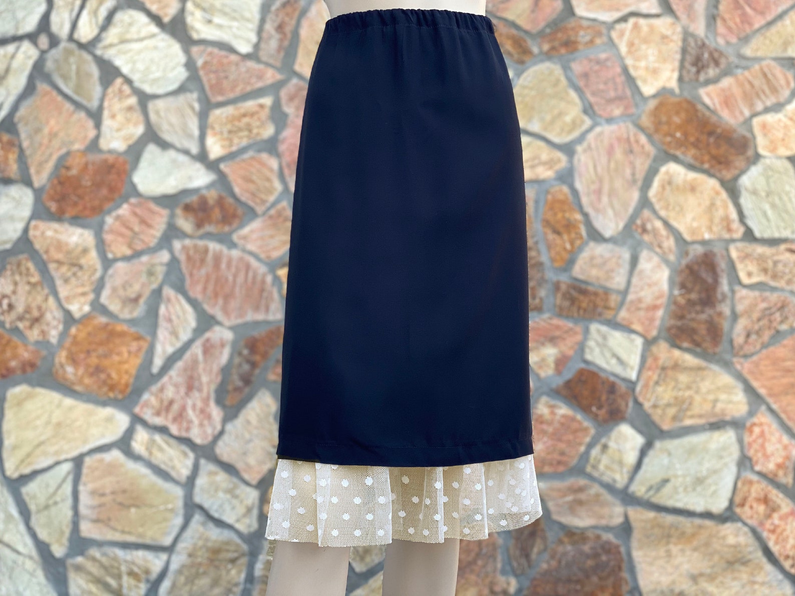 Skirt Extender Slip Dress Extender Slip Ivory Polka Dots | Etsy