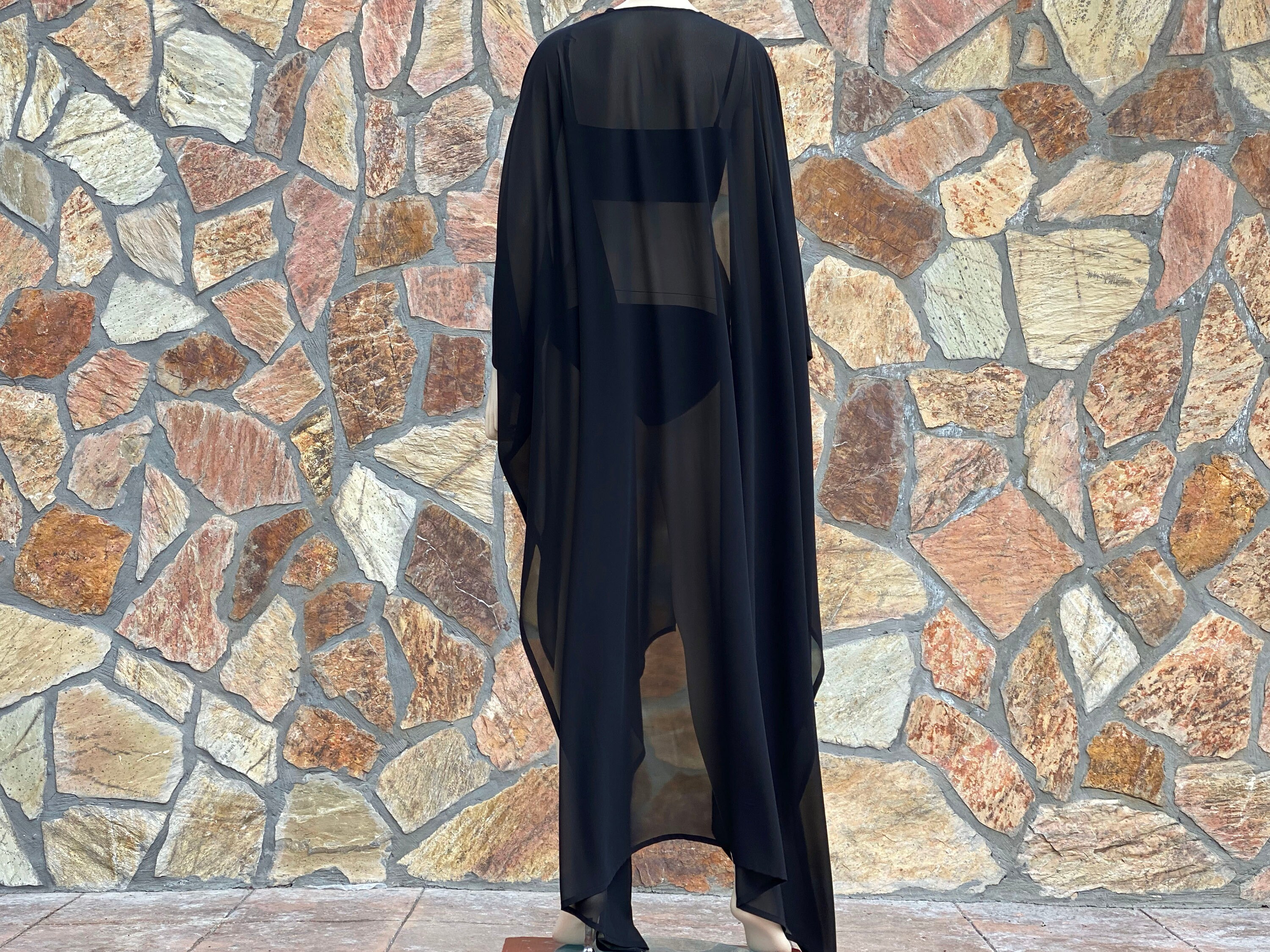 Asymmetric Unique Sheer Beach Swimming Cover Up,kimono Kaftan Dress ...