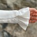 Ivory Ruffle Sleeve Extender, Wrist Cuff Set of 2, Ruffle Cuffs, One ...