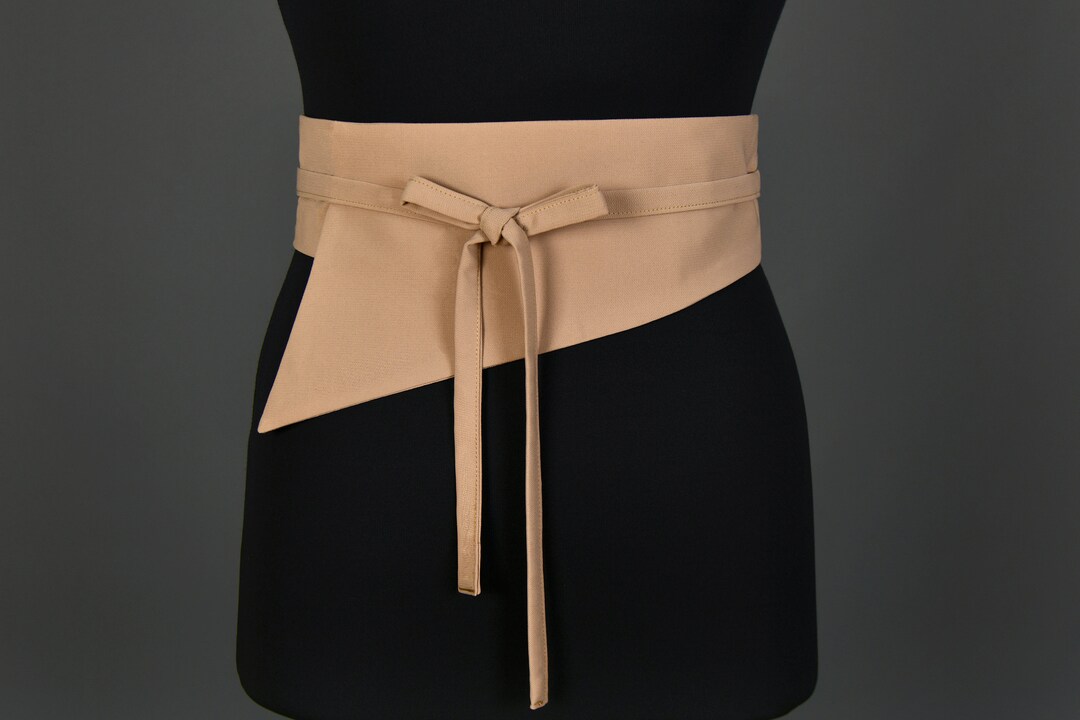Obi Belt, Black Wide Wrap Belt, Beige -with Color Option - Etsy