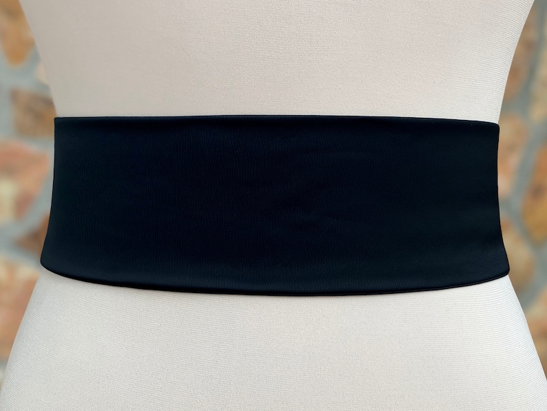 Black Satin Sash Belt Wide Satin Sash Wedding Accessories - Etsy