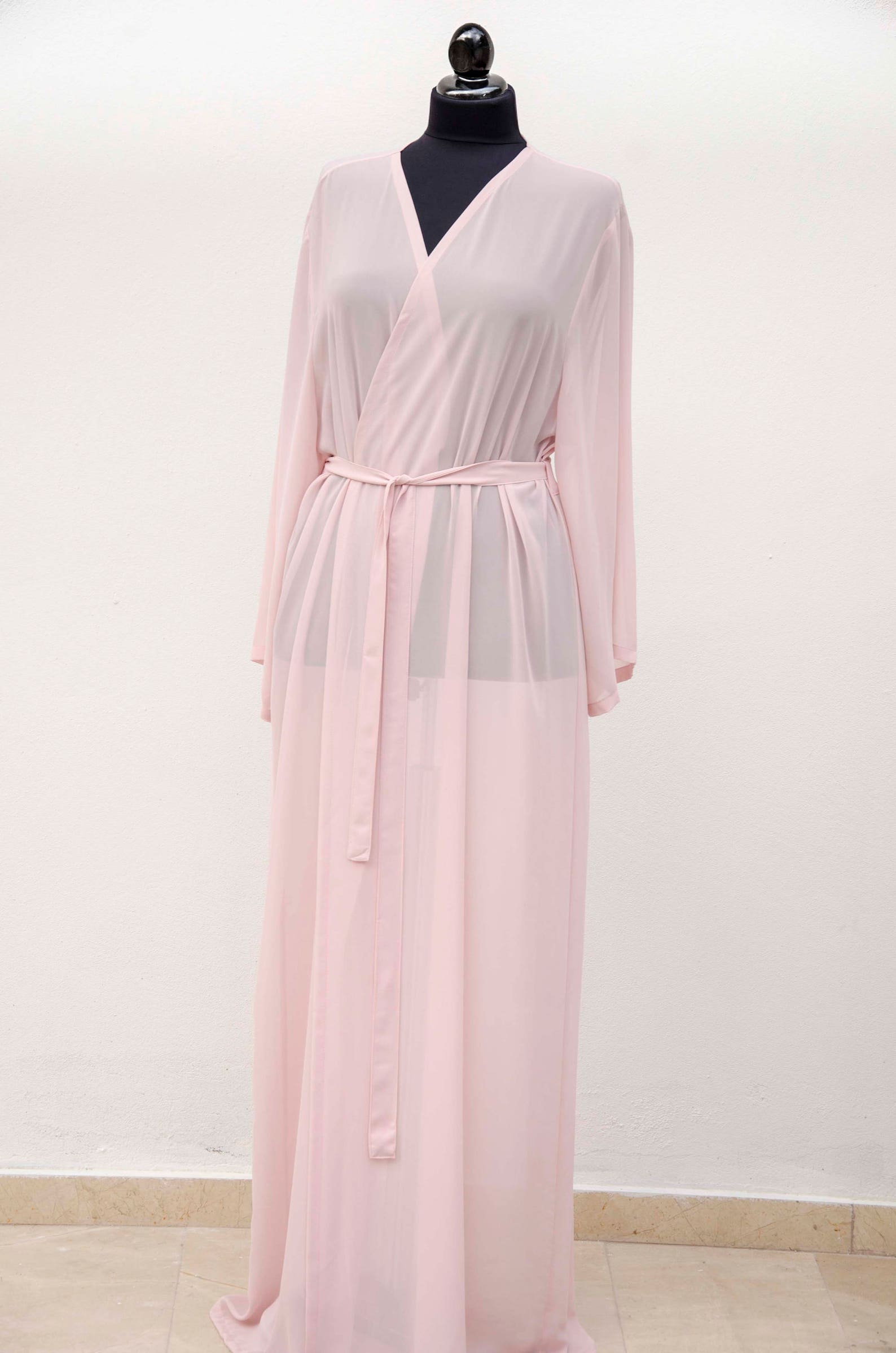 Cover up Robe Kimono Kaftan Dress Sheer Morning Robe Sheer | Etsy