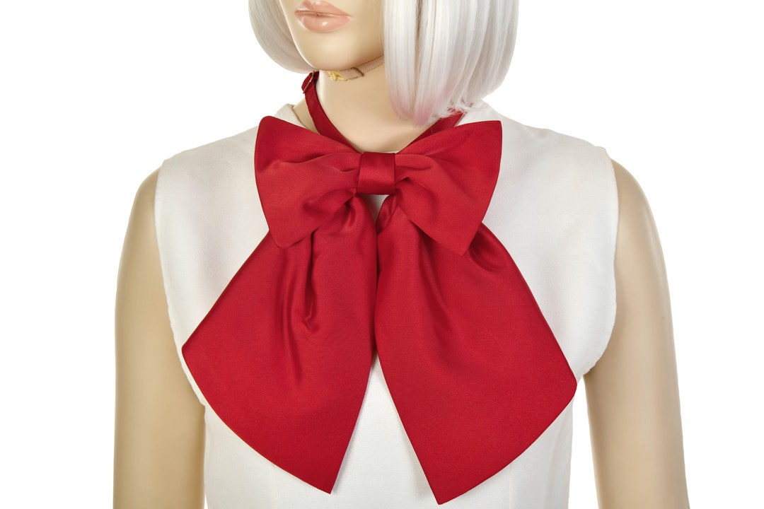 Red Ascot Tie, Bow Tie for Women, Bow Choker, Bow Neck Tie, Bow ...