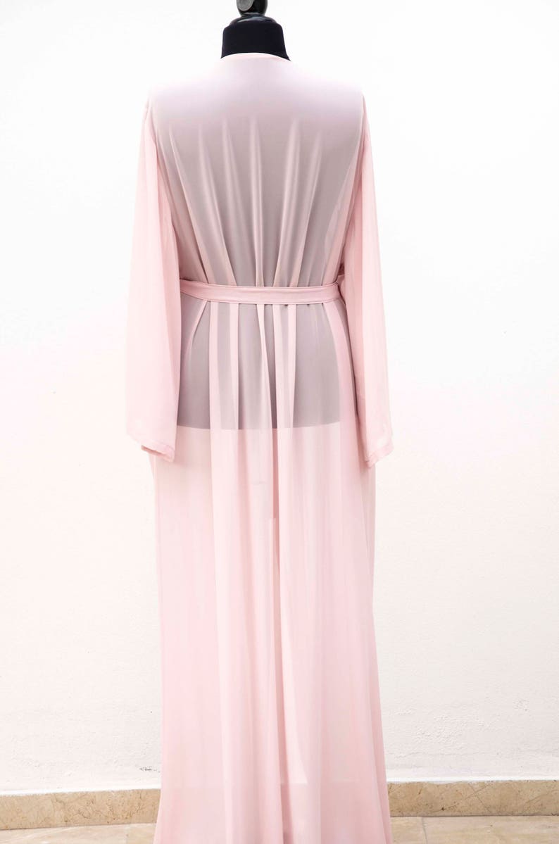 Cover up Robe Kimono Kaftan Dress Sheer Morning Robe Sheer | Etsy