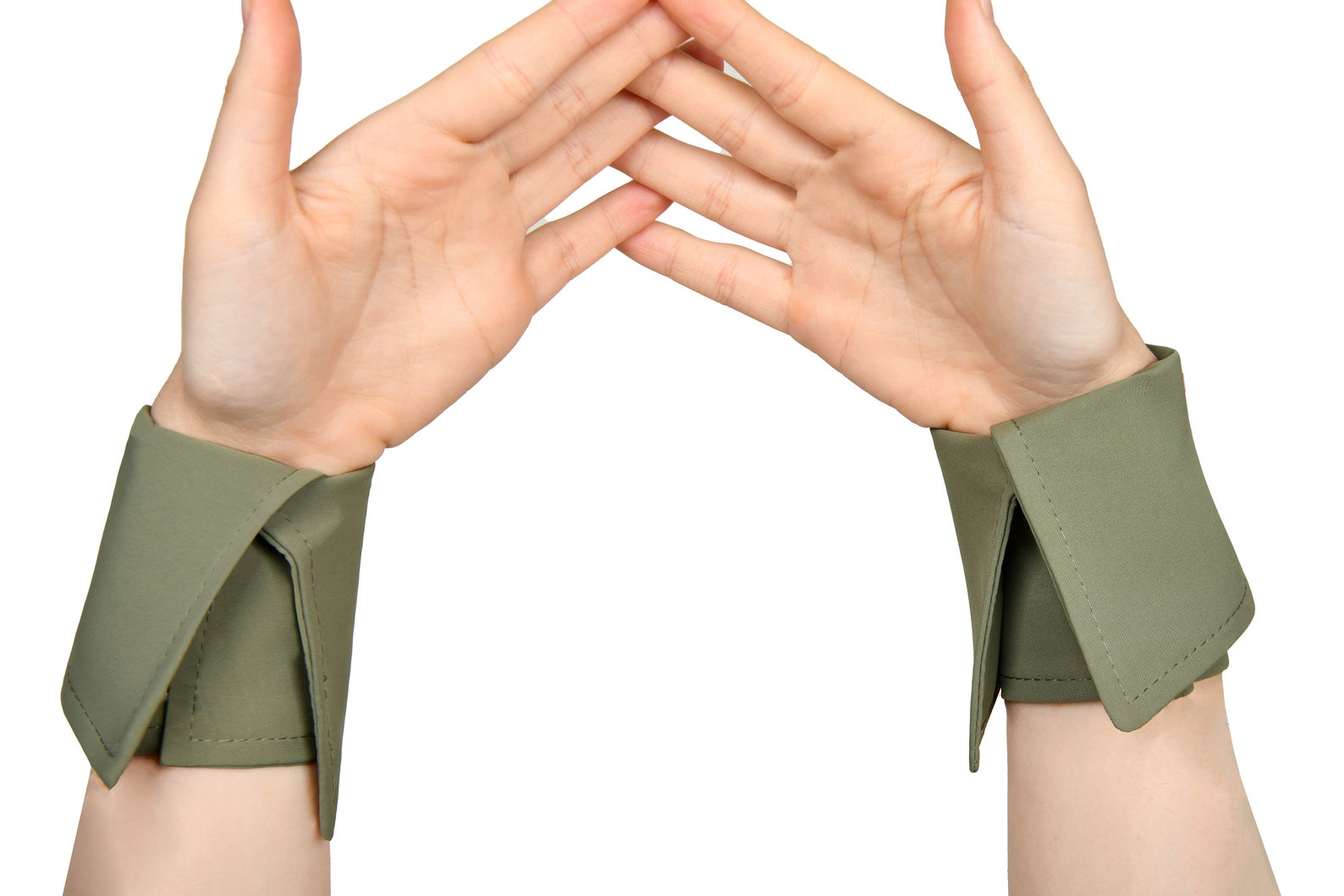 White Formal Faux Cuff, Fake Cuff, Sleeve Extender, Wrist Cuff Set of 2 ...