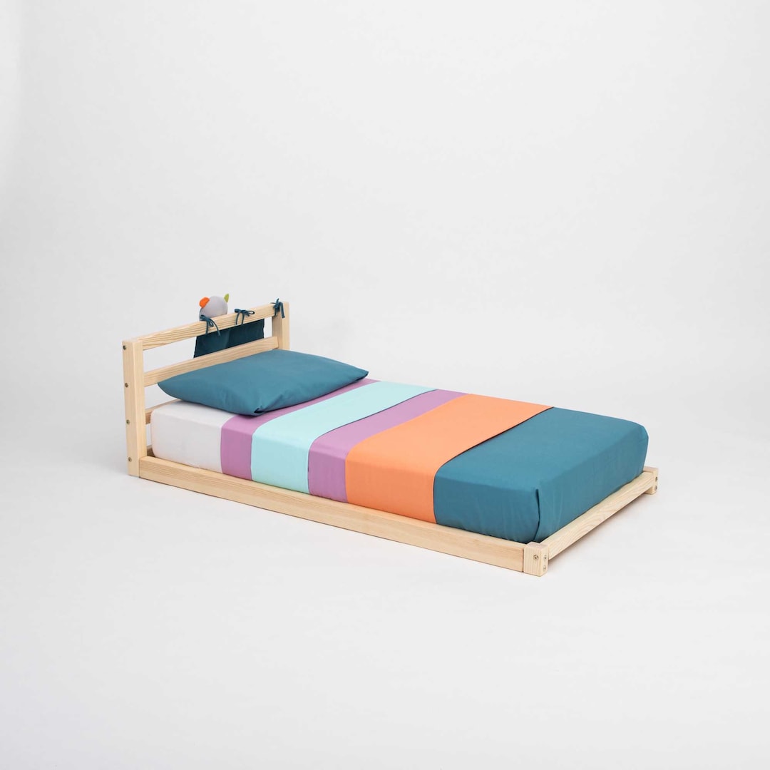 Montessori Toddler Floor Bed Frame Queen, Montessori Floor Bed Day Bed ...