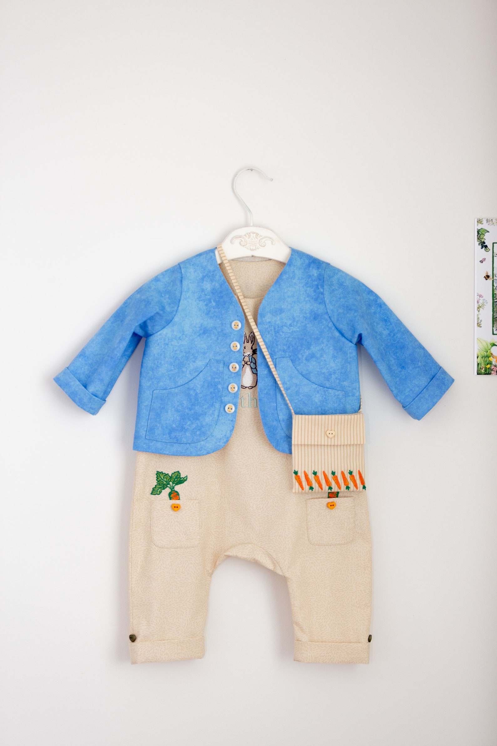 Peter Rabbit Baby Boy 1st Birthday Outfit – Handmade Cotton Clothing ...