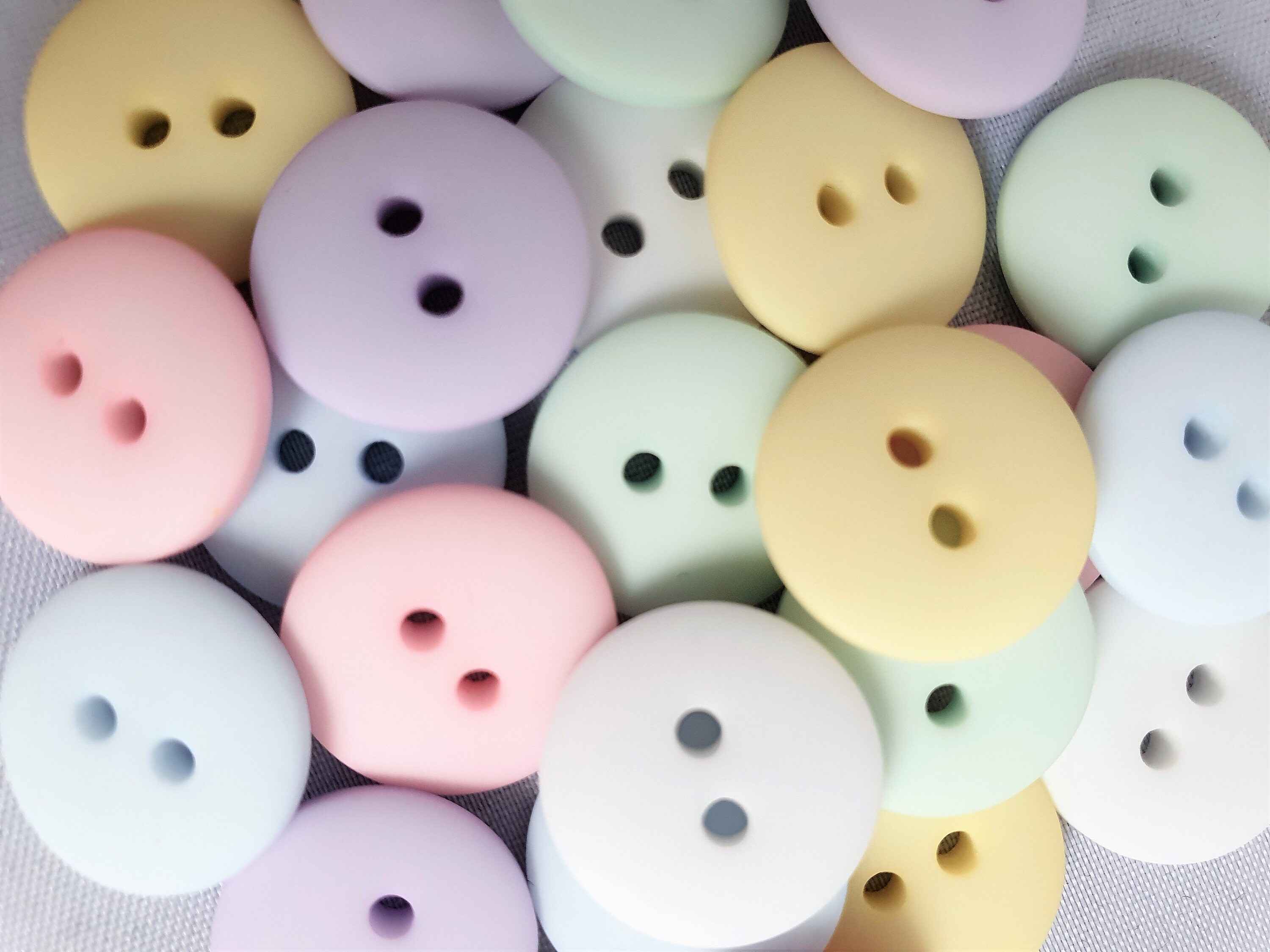 Pastel Baby Buttons. Matte Pastel Buttons. Plain Buttons for Baby ...