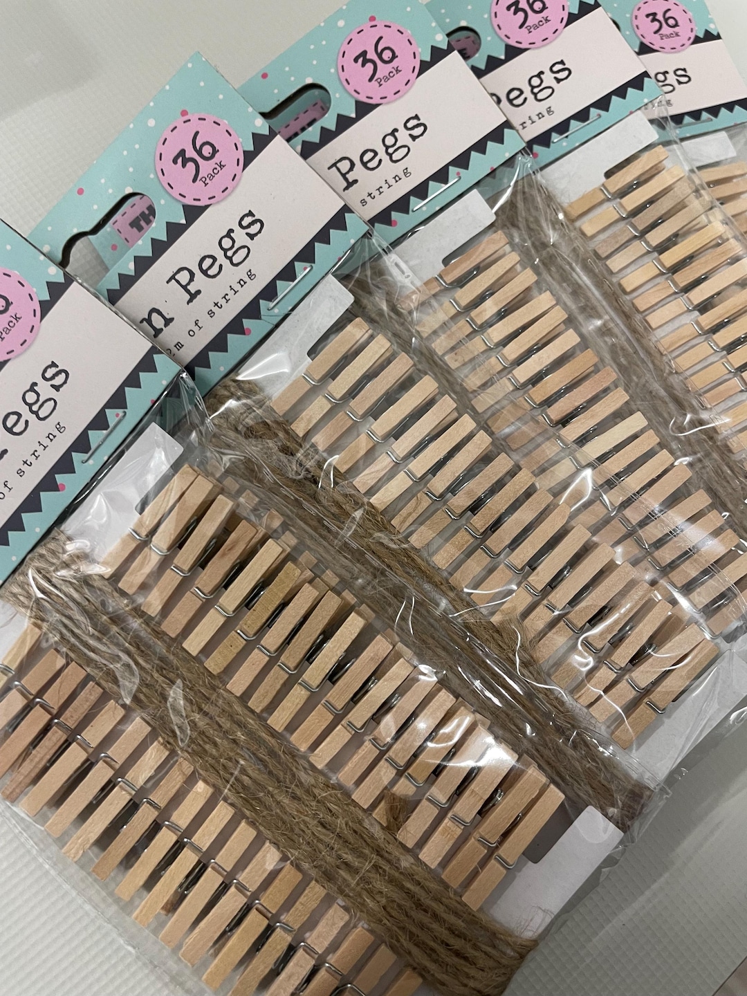 Mini Pegs. Wooden Pegs. Photo Pegs. Craft Pegs. Christmas Card Pegs. 32 ...