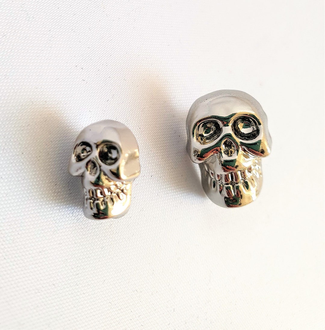 Silver Skull Buttons. Skull Shank Buttons. Sugar Skull Buttons. Novelty ...