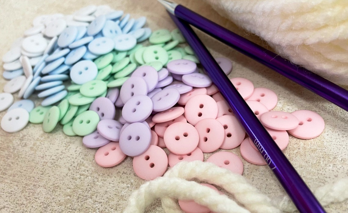 Pastel Baby Buttons. Matte Pastel Buttons. Plain Buttons for Baby ...