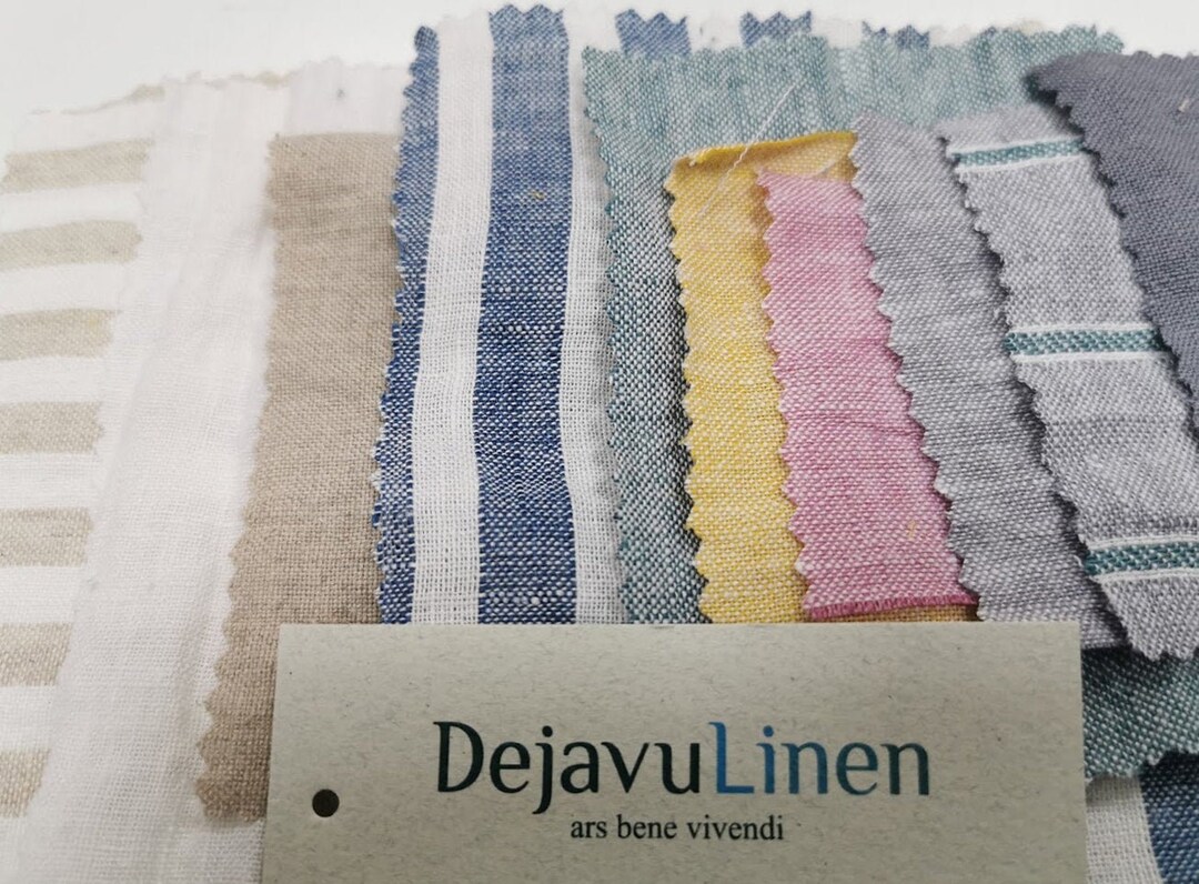 Samples of Wide Rustic Medium Heavy Linen Fabric, Stone Washed Heavy ...