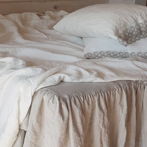 Lace Trimmed SHEET SET From Soft Off-white Linen - Linen Top Sheet ...