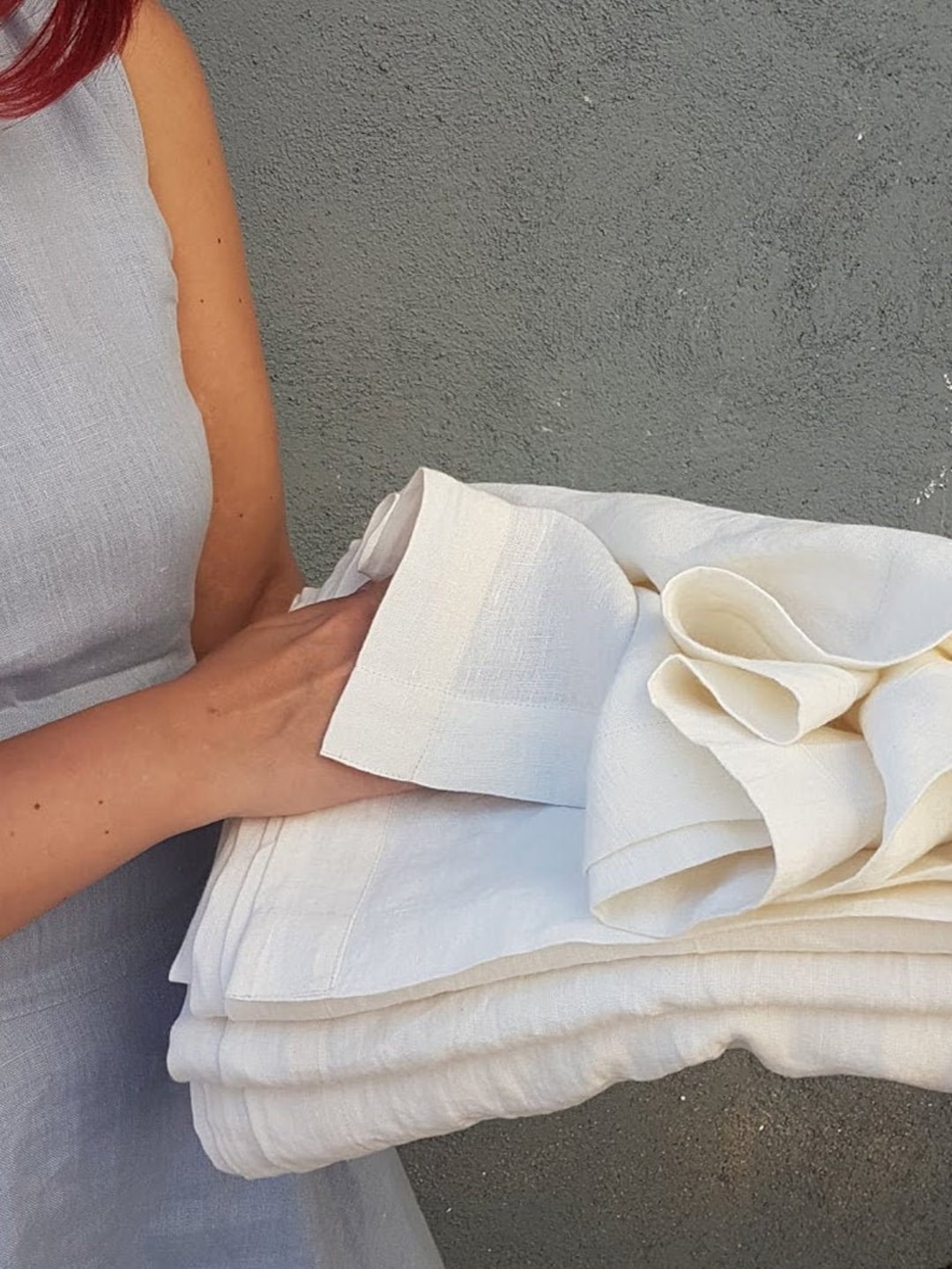 Pure Linen FLAT SHEETS From Heavier Off-white Linen - Softened Linen ...