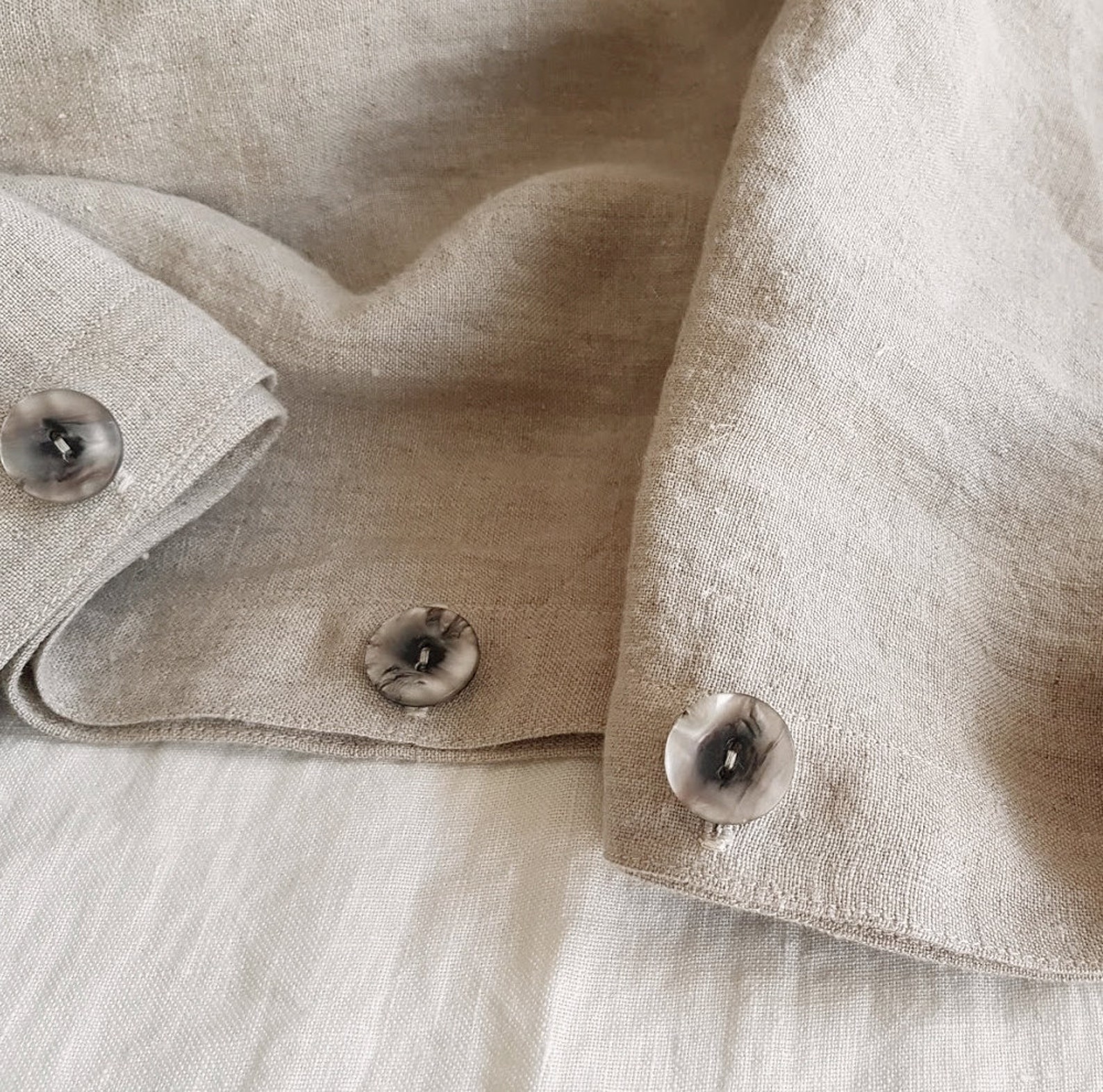 Natural Flax Linen BEDDING SET Pure Softened Linen Duvet | Etsy