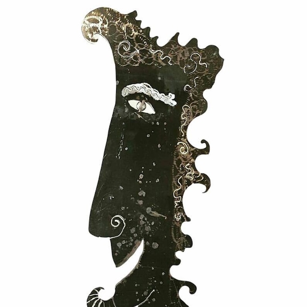 Metal Face Sculpture - Etsy