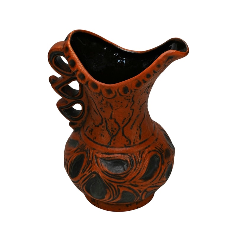 Dumler & Breiden Fat Lava Pitcher Vase: West German Pottery, Mid ...