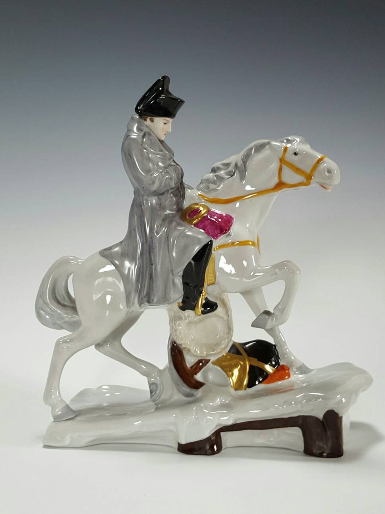 Scheibe Alsbach Germany Porcelain Figurine NAPOLEON on Horse, Soldier ...