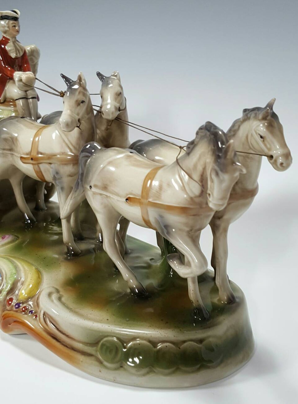 Grafenthal GDR Large German Porcelain Figurine W. 4 Horses and | Etsy