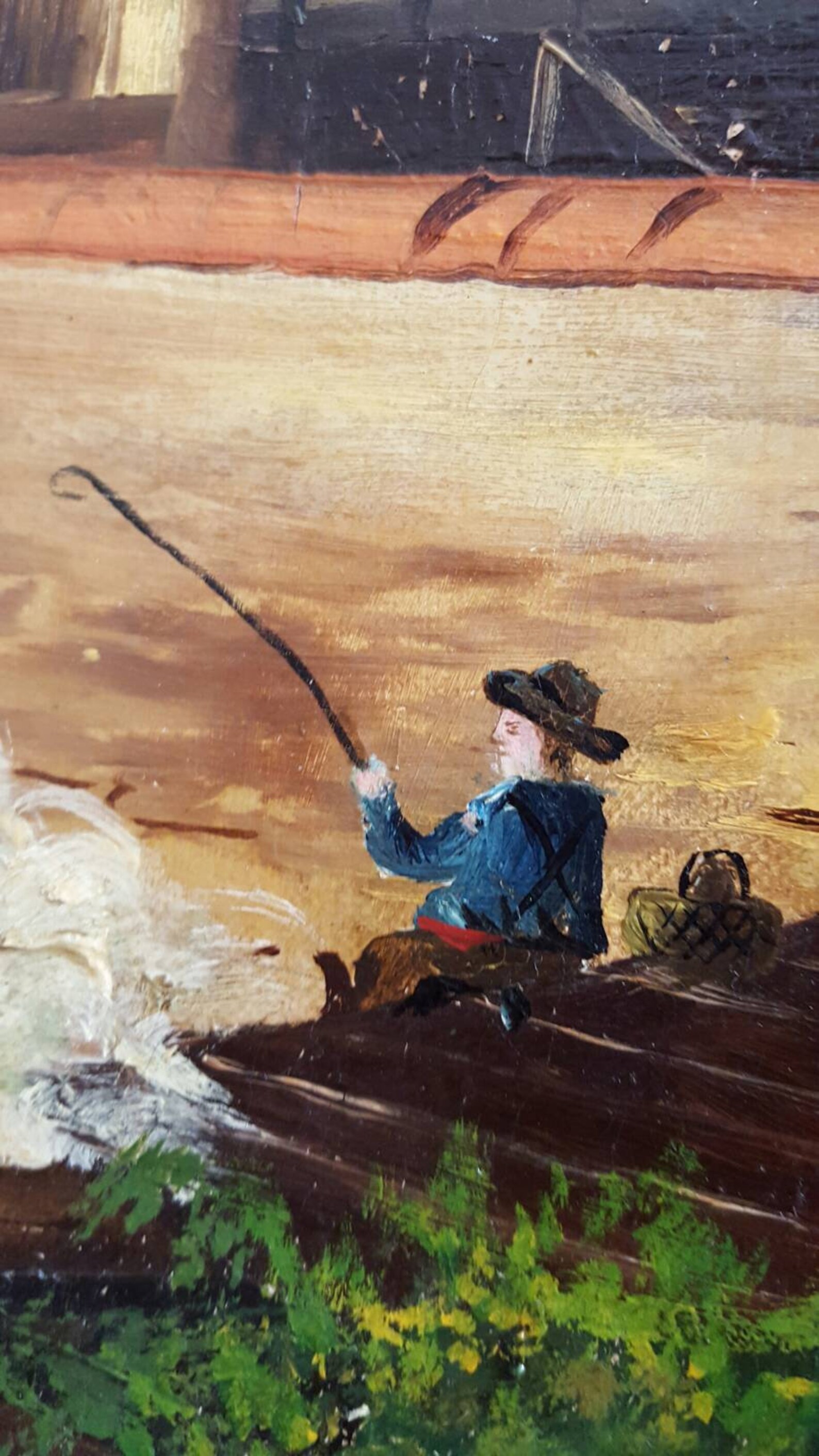 Antique Summer Scene W. Mountains and River Oil Painting on - Etsy