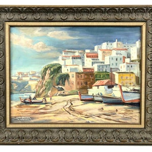 Russ Webster (american, 1904-1984) PORTUGAL Oil on Canvas Painting ...