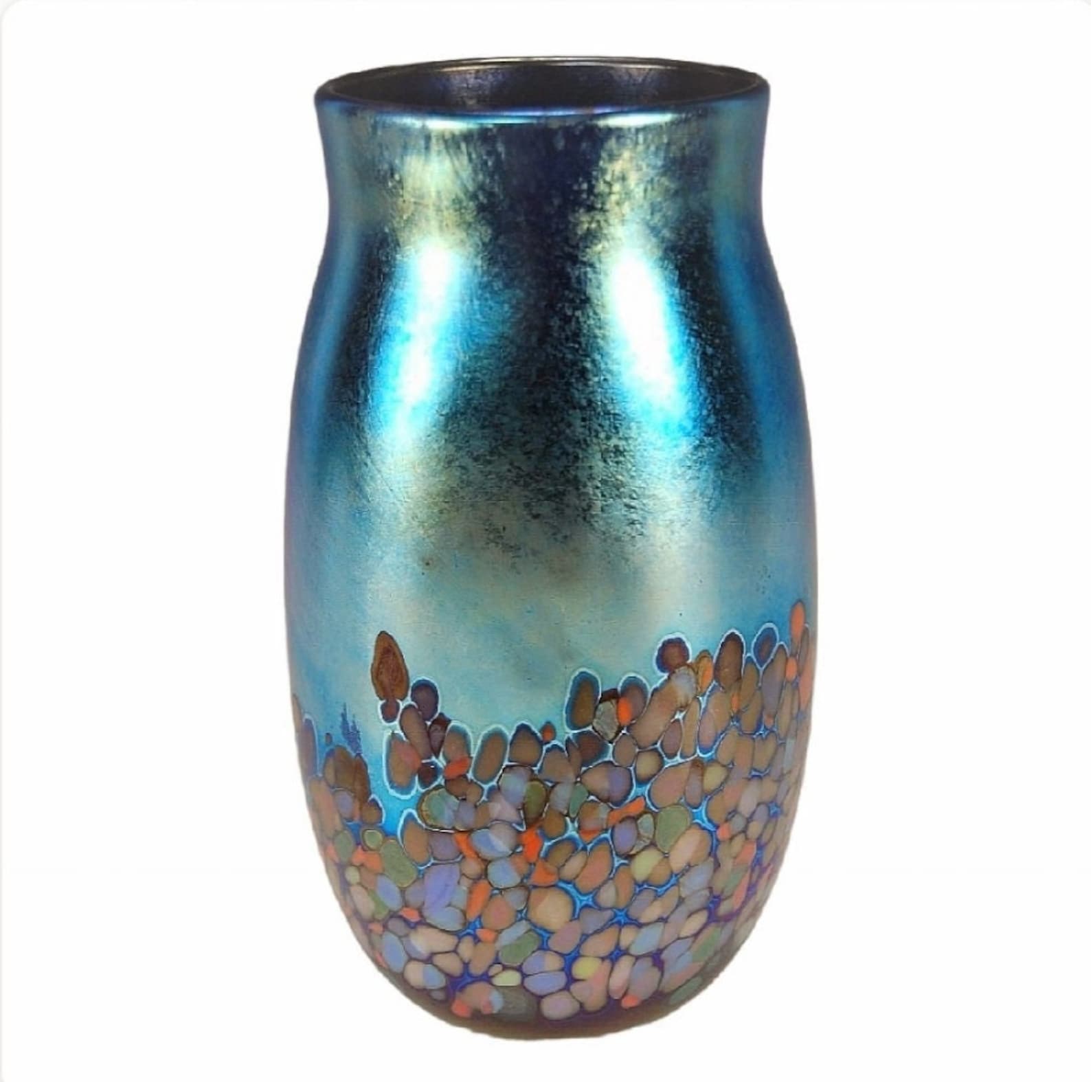 Iridescent Studio Art Glass Vase - Etsy