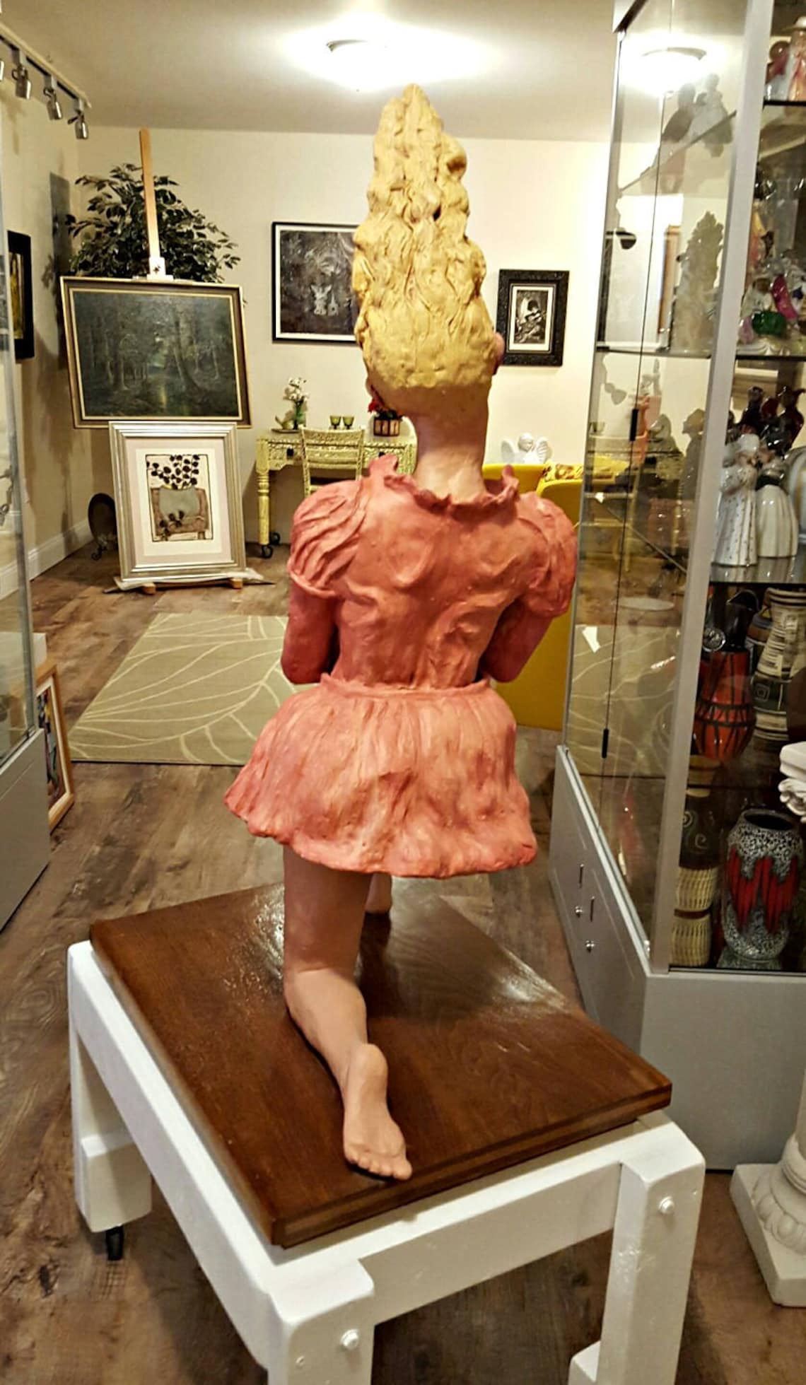 Rare Large Clay Woman Sculpture Handmade in Florence Italy by MICHELE ...