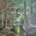 WILLIAM S. BUCKLIN Moonlit Forest Landscape Oil Painting, Vintage ...