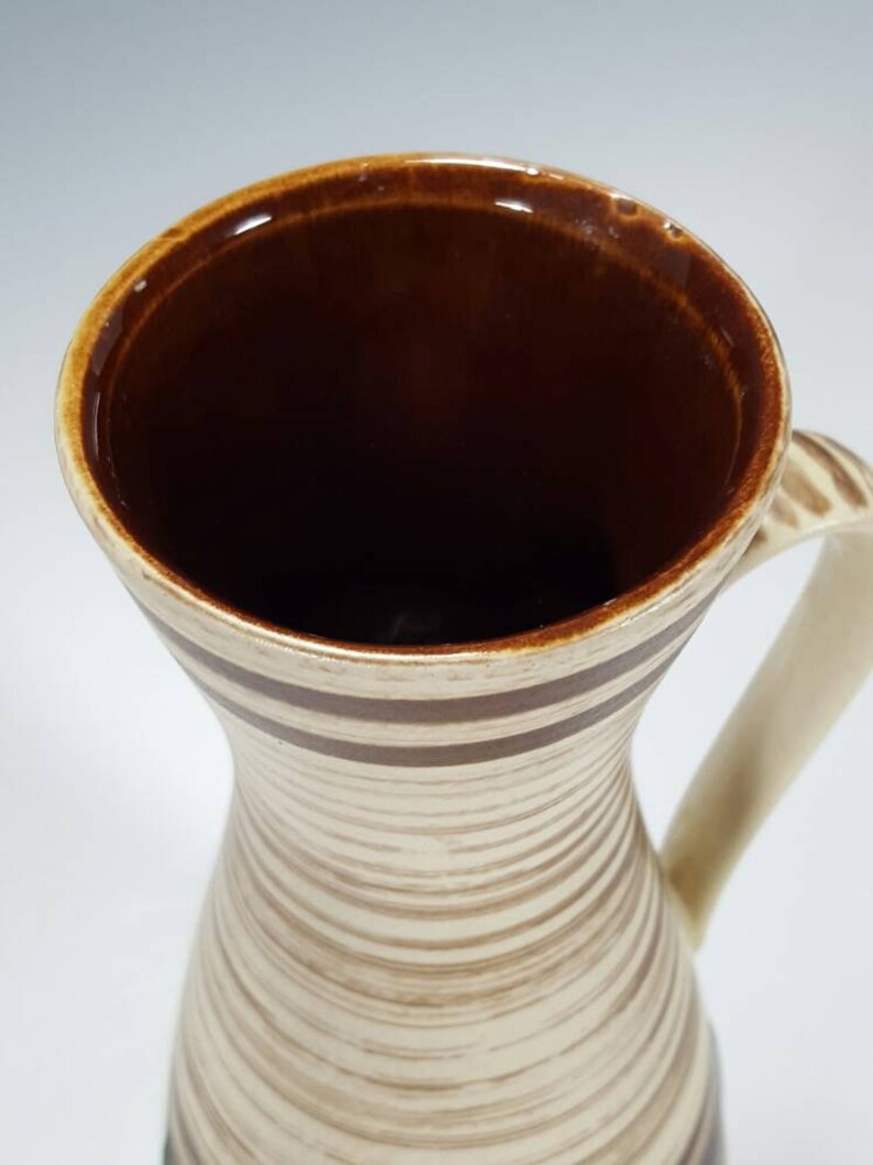 JASBA KERAMIK West German Pottery White Green Yellow Handled Ceramic ...