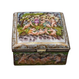 Capodimonte Enameled Porcelain Box - Etsy