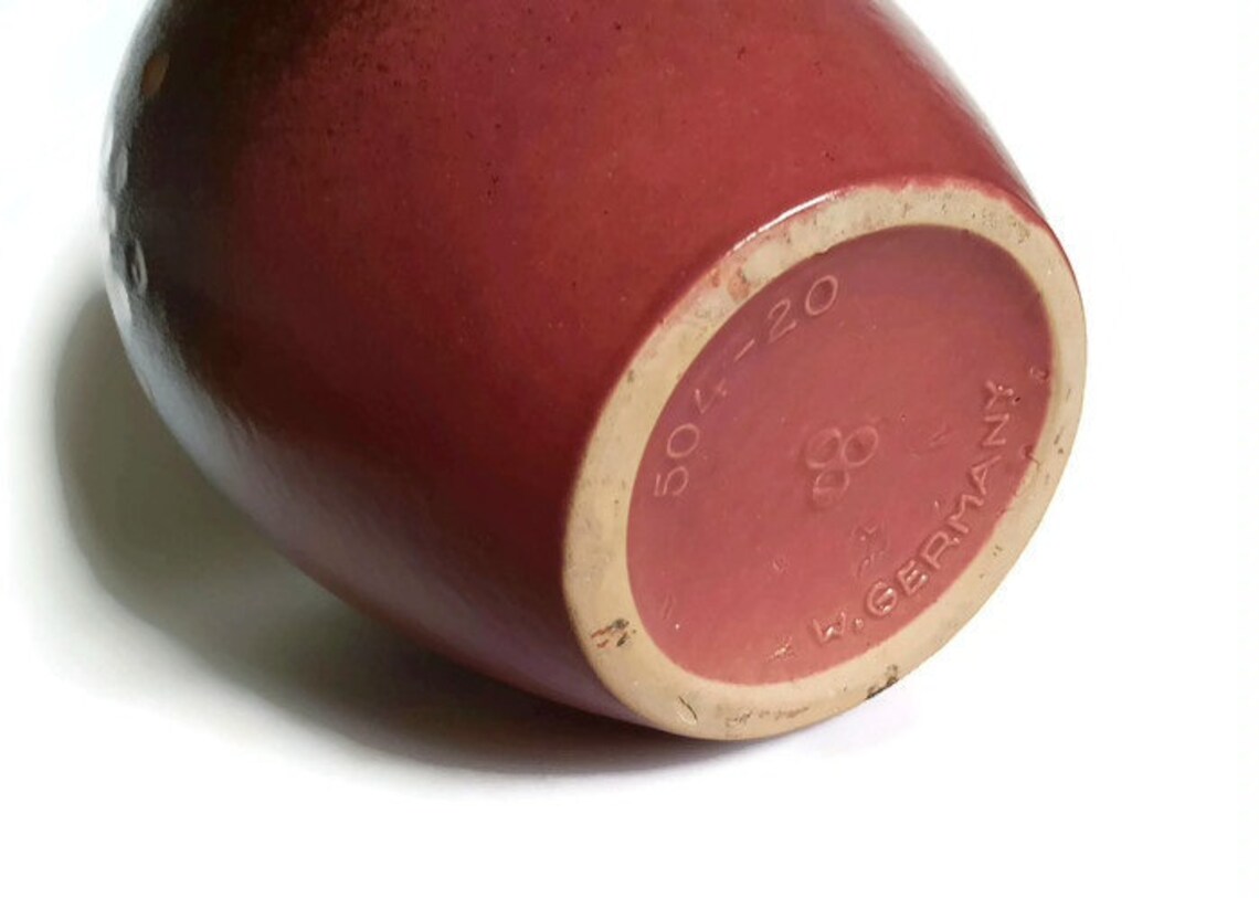 Scheurich Keramik West German Pottery Pink Glitter Vase, Mid Century ...