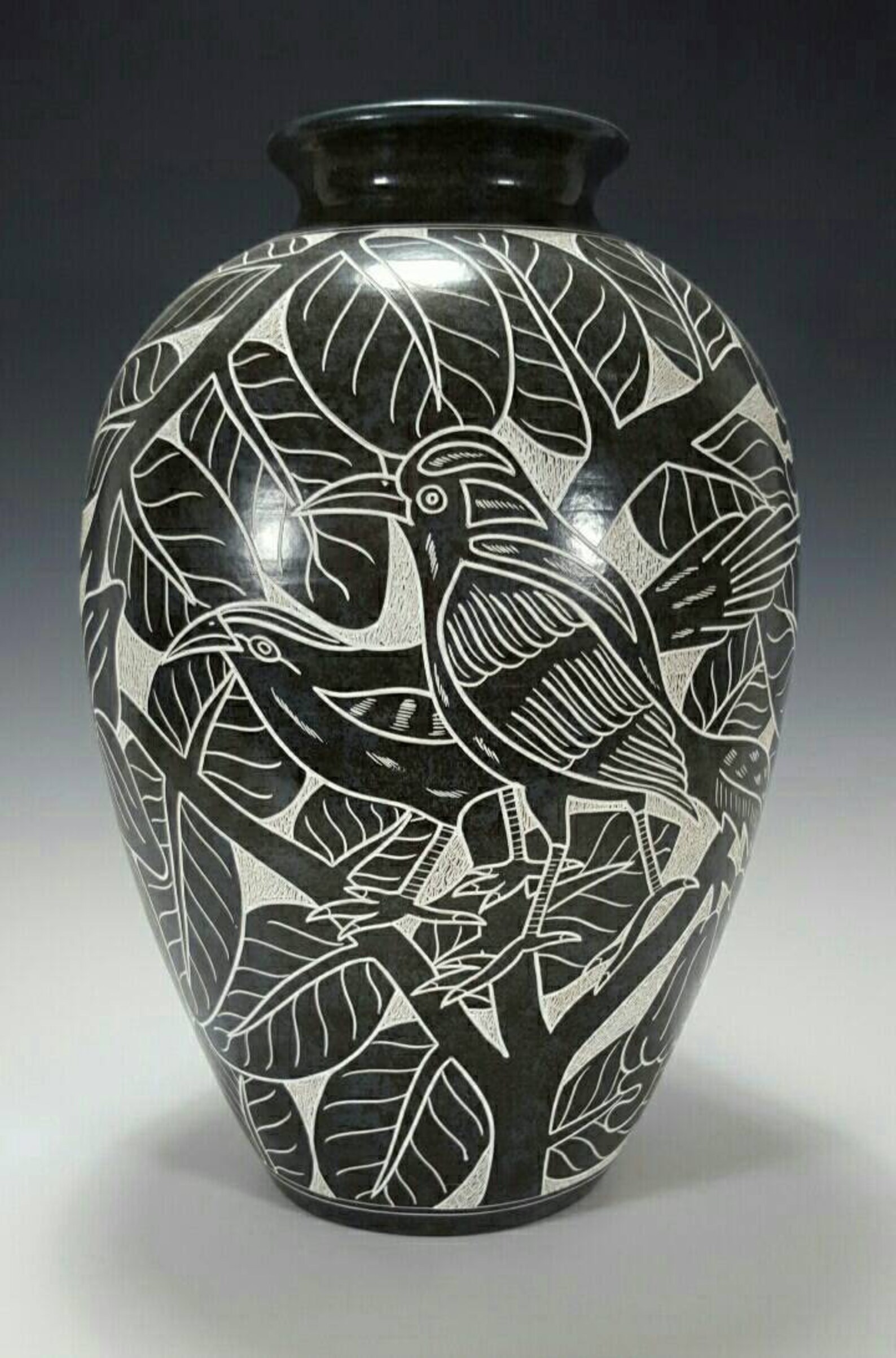 Albert Gutierrez Nicaraguan Art Pottery Vase Handcrafted Dark - Etsy