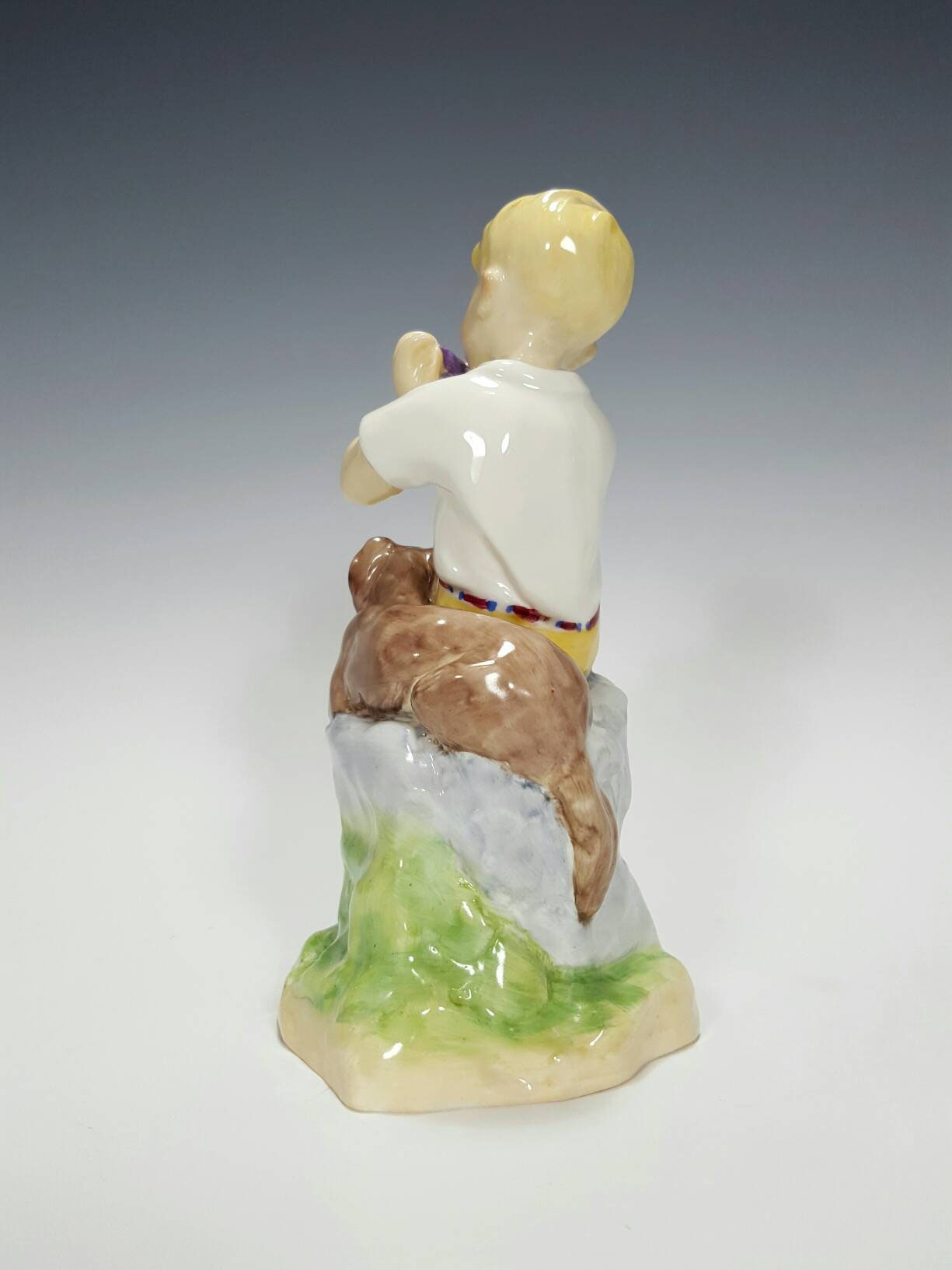 Royal Worcester "june Boy With Dog" 3456 Collectible English Porcelain ...